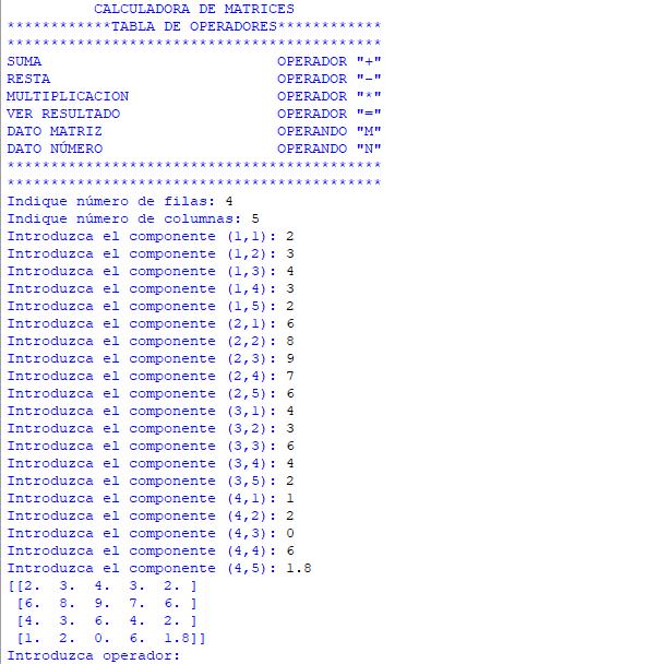 Crea una calculadora de matrices con numpy | KeepCoding