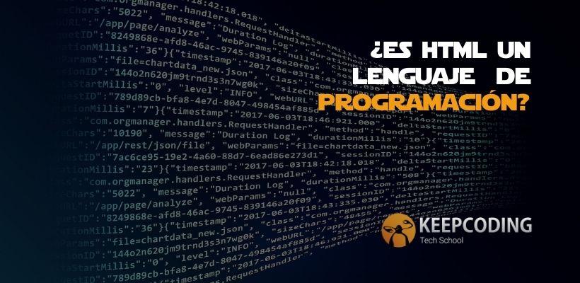 ¿Es HTML un lenguaje de programación?