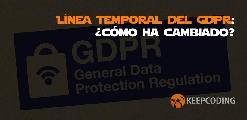 Línea temporal del GDPR: ¿cómo ha cambiado?