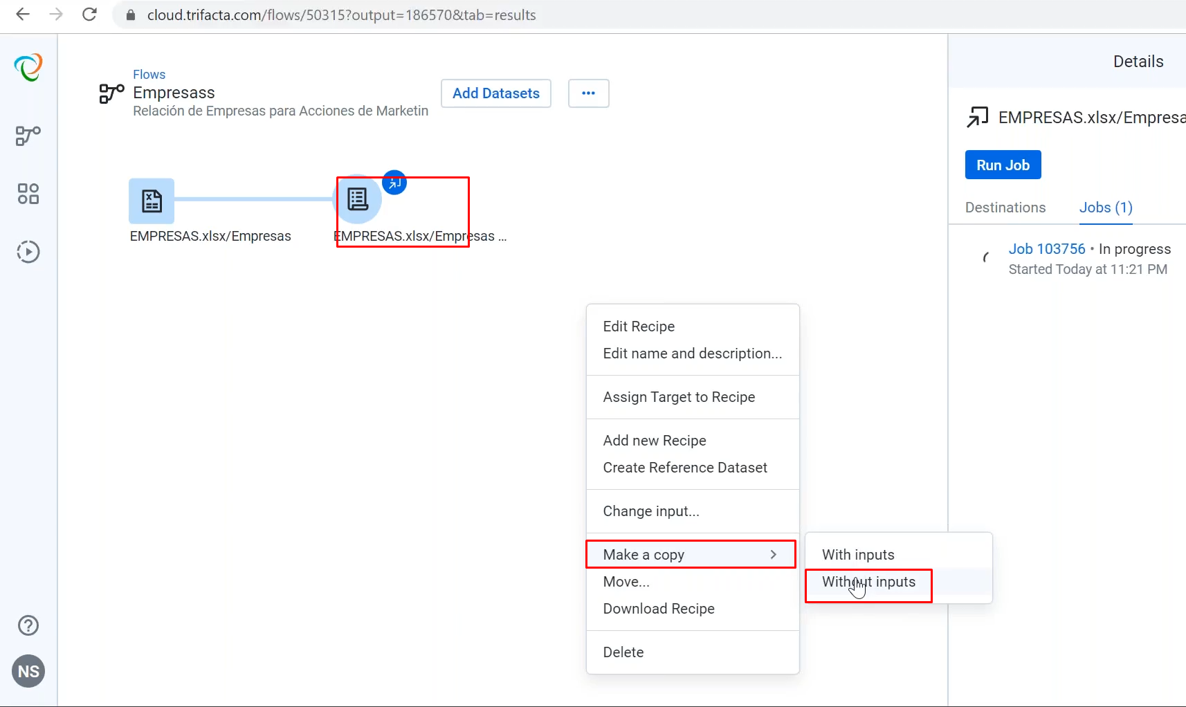 Configuración de un recipe en Trifacta [Guía 2026]
