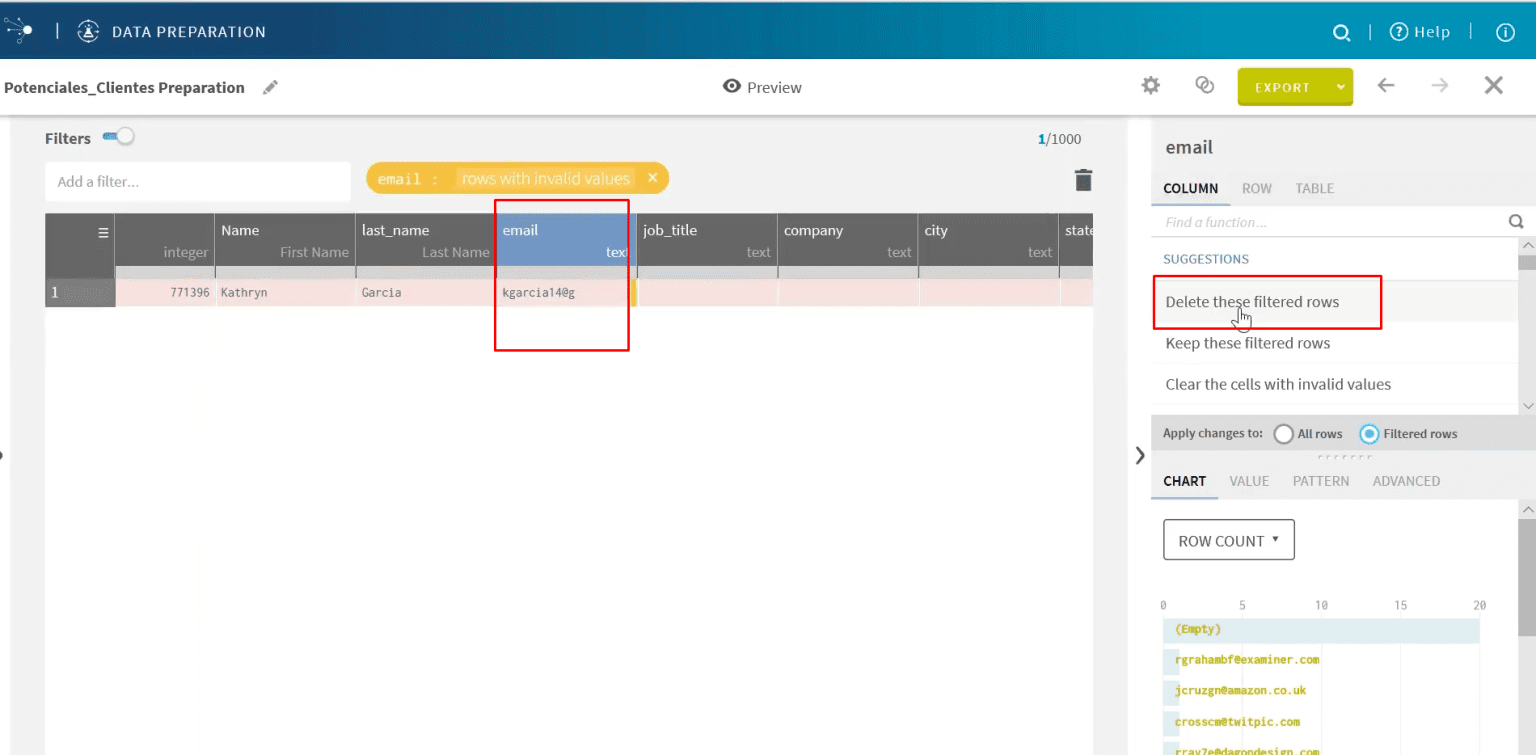 Organizar y depurar información en Talend