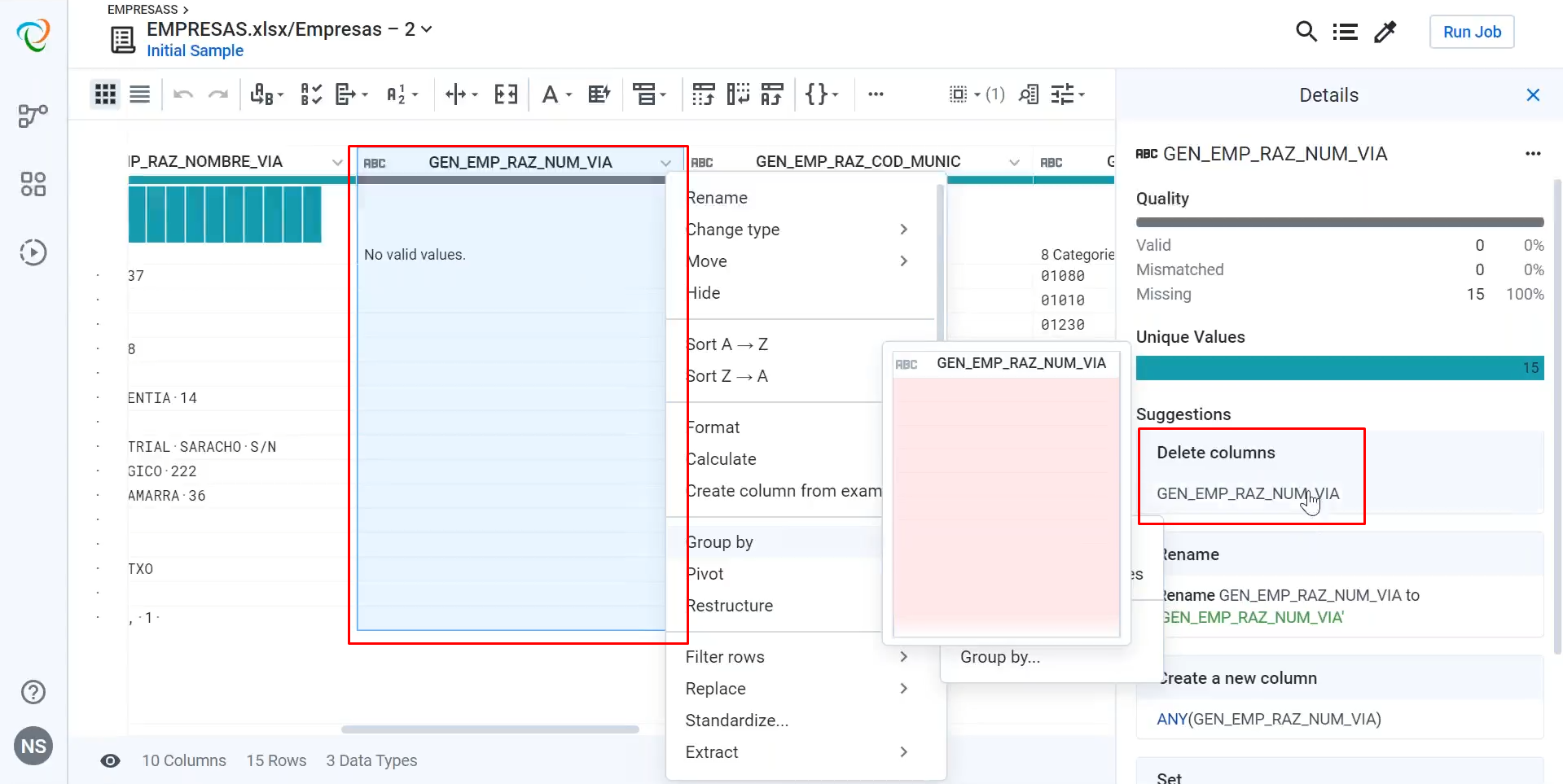 Depurar información en Trifacta | KeepCoding Bootcamps