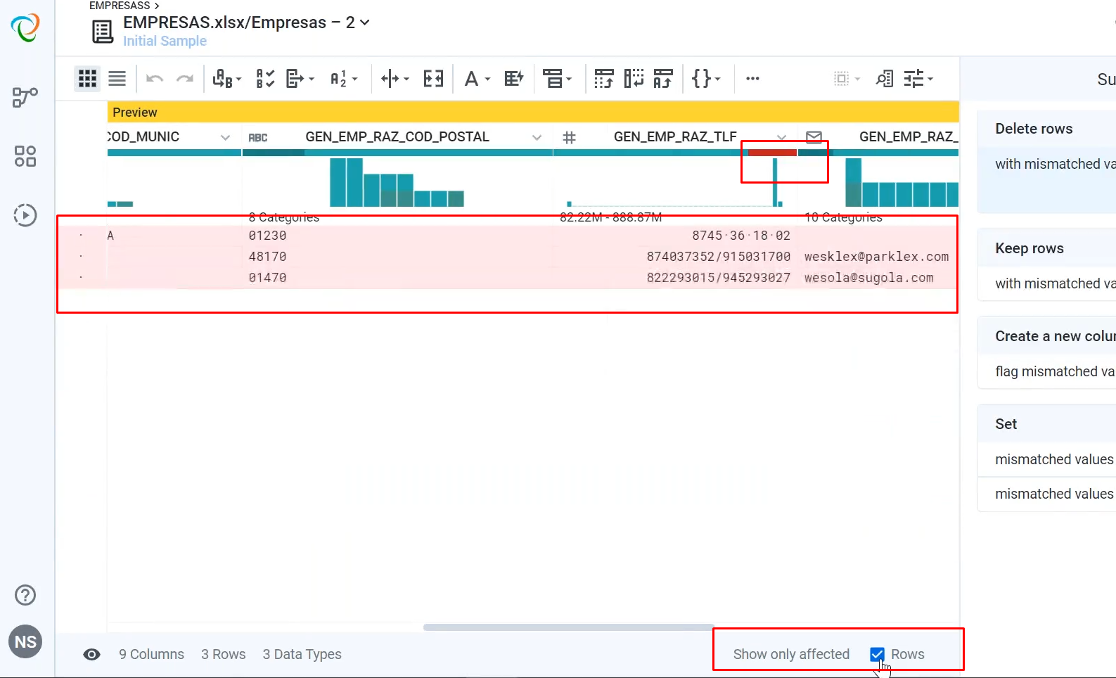 Depurar información en Trifacta | KeepCoding Bootcamps