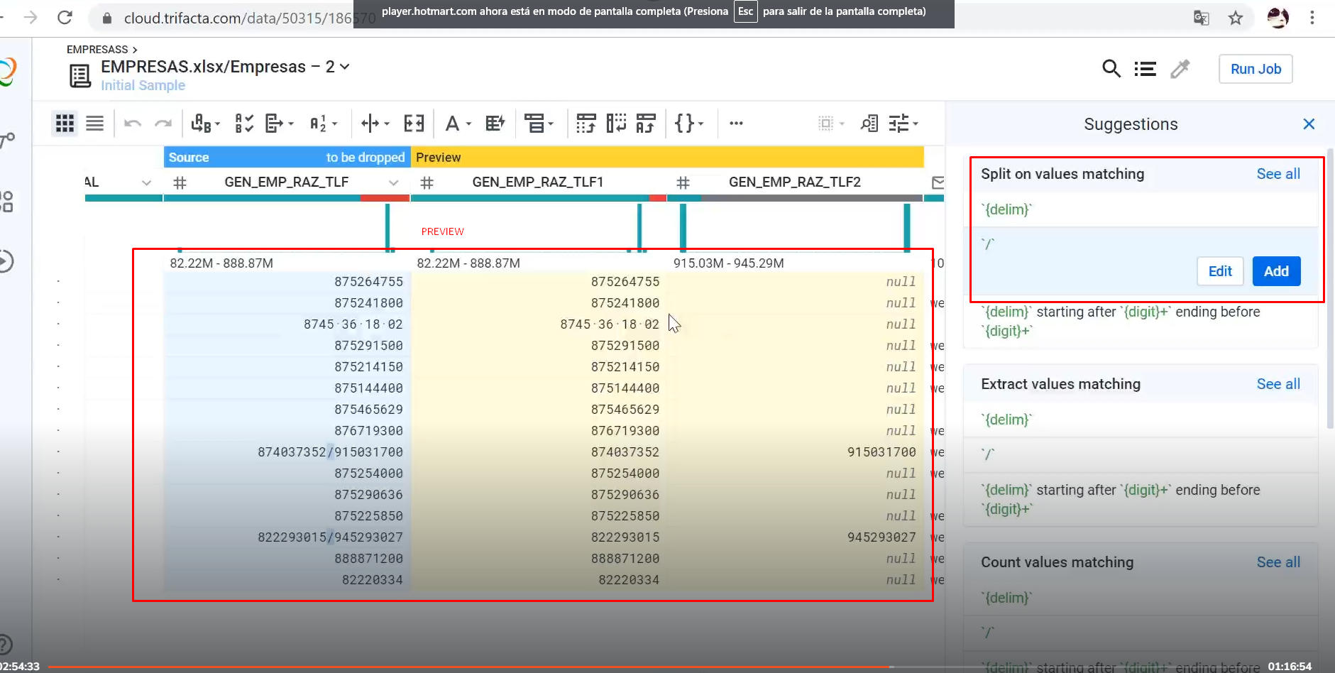 Depurar información en Trifacta | KeepCoding Bootcamps