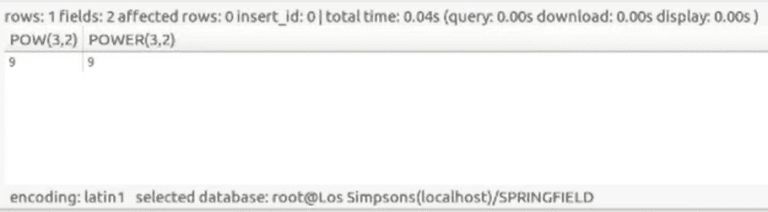 4 funciones numéricas en SQL: SQRT, POW, SIGN Y ABS