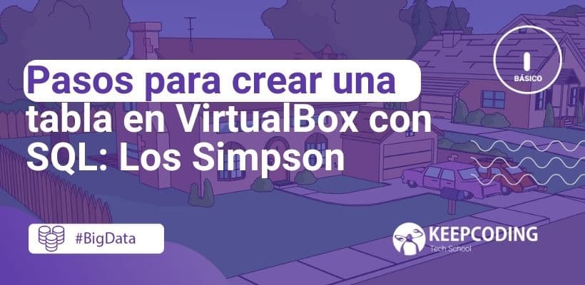 Pasos para crear una tabla en VirtualBox con SQL: Los Simpson