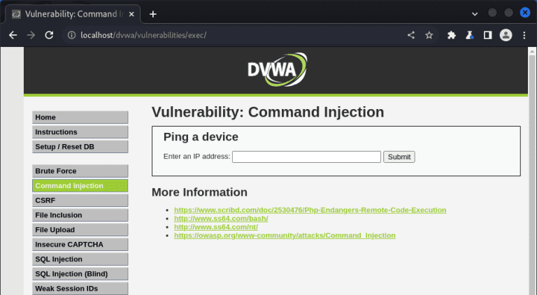 Inyección de comandos en DVWA | KeepCoding Bootcamps Inyección de comandos en DVWA | KeepCoding Bootcamps