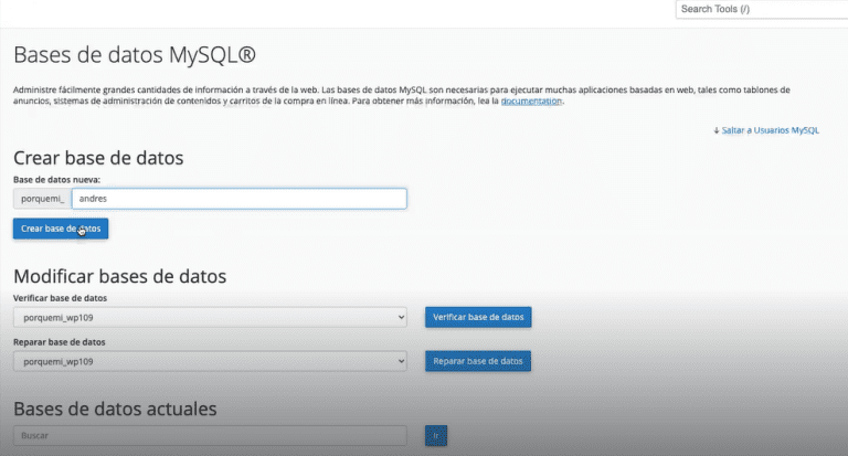 Preparar bases de datos en cPanel [Guía 2025] | KeepCoding