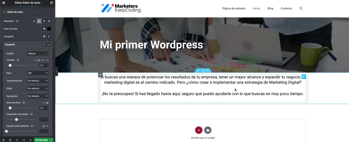 Mi primer WordPress con Elementor | KeepCoding Bootcamps
