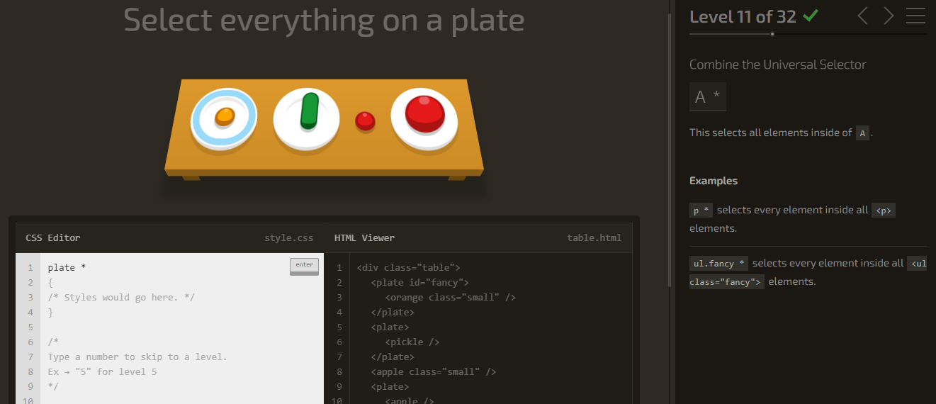 Solucionemos del nivel 10 al 20 de CSS Diner