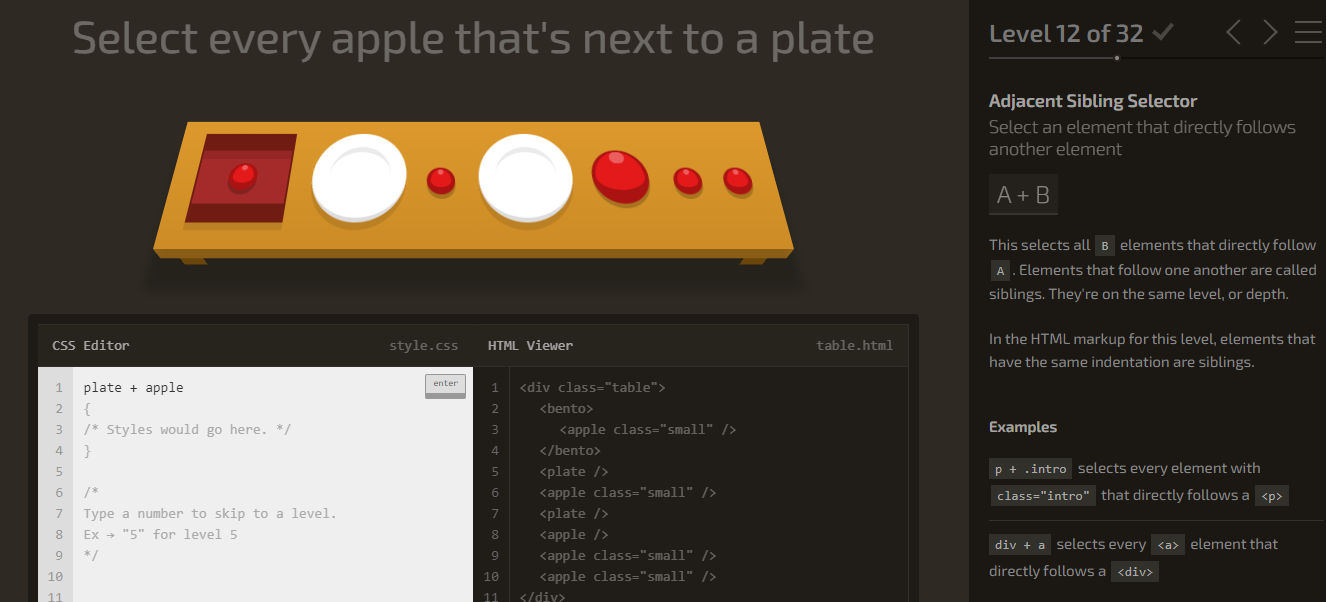 Solucionemos del nivel 10 al 20 de CSS Diner