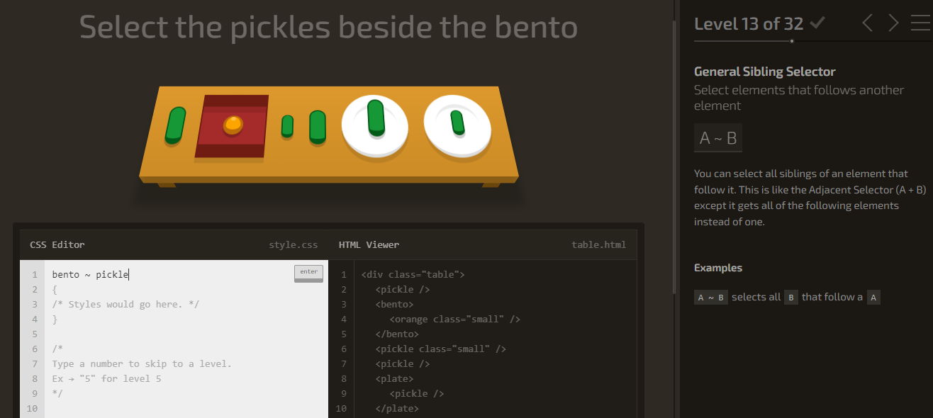 Solucionemos del nivel 10 al 20 de CSS Diner