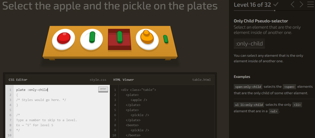 Solucionemos del nivel 10 al 20 de CSS Diner