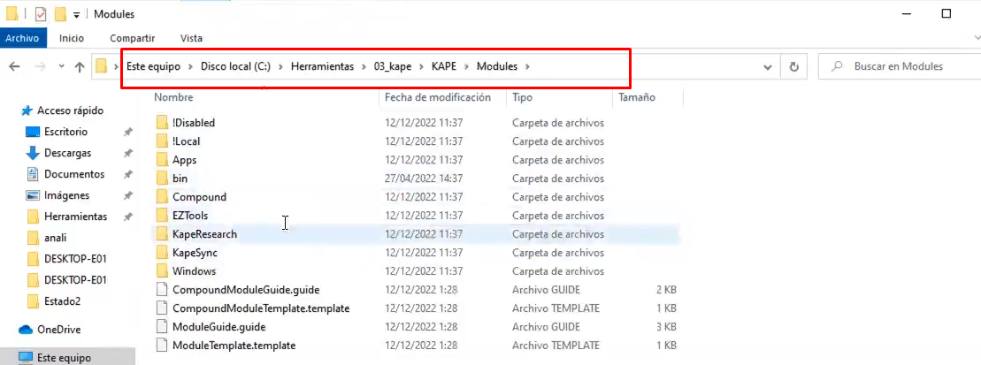 Usar módulos con Kape | KeepCoding Bootcamps