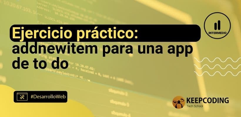 Addnewitem para una app de to do: Ejercicio