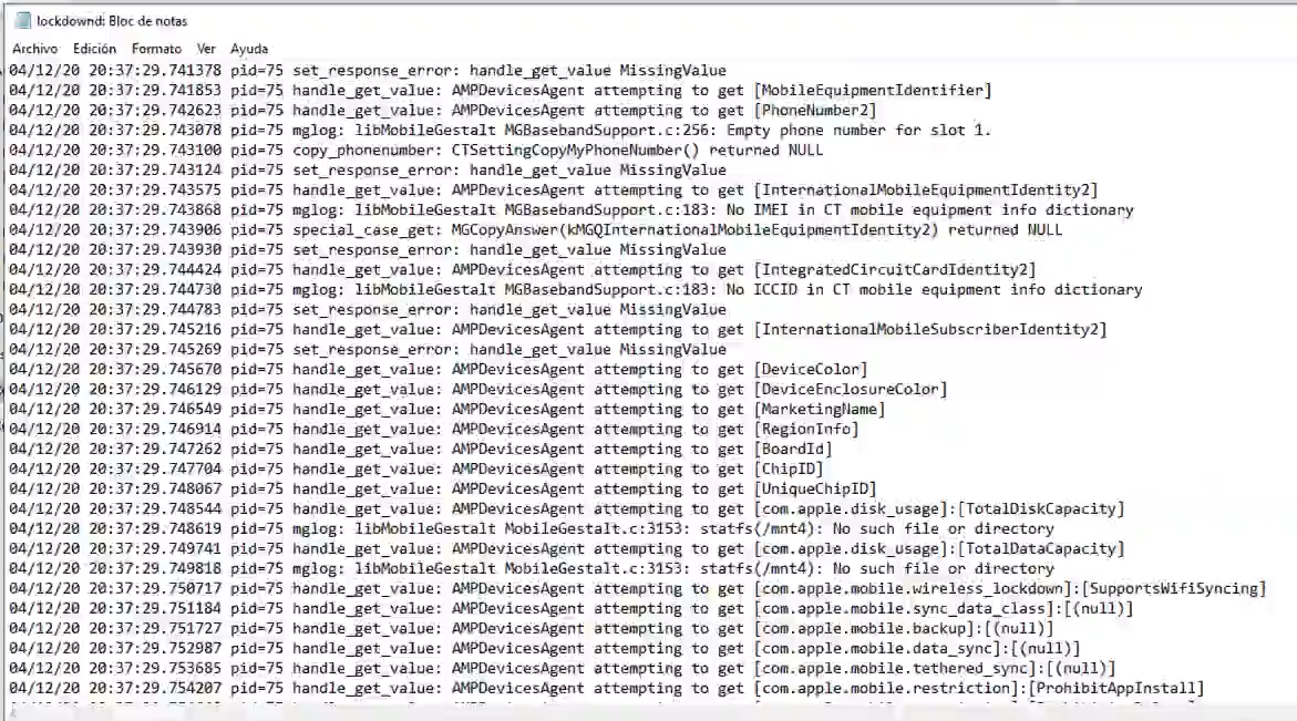 Logs en sistemas iOS: análisis forense