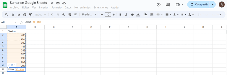 Sumar en Google Sheets: Guía definitiva