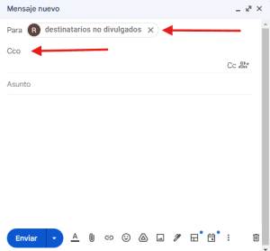 Enviar un correo masivo ocultando los destinatarios en Gmail