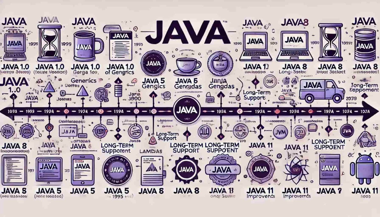 Conoce las versiones de Java y su historia