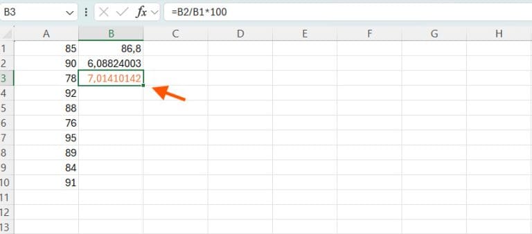 Calcular el coeficiente de variación en Excel: Tutorial