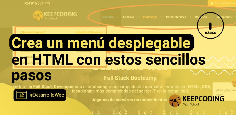 Cómo hacer un menú desplegable en HTML