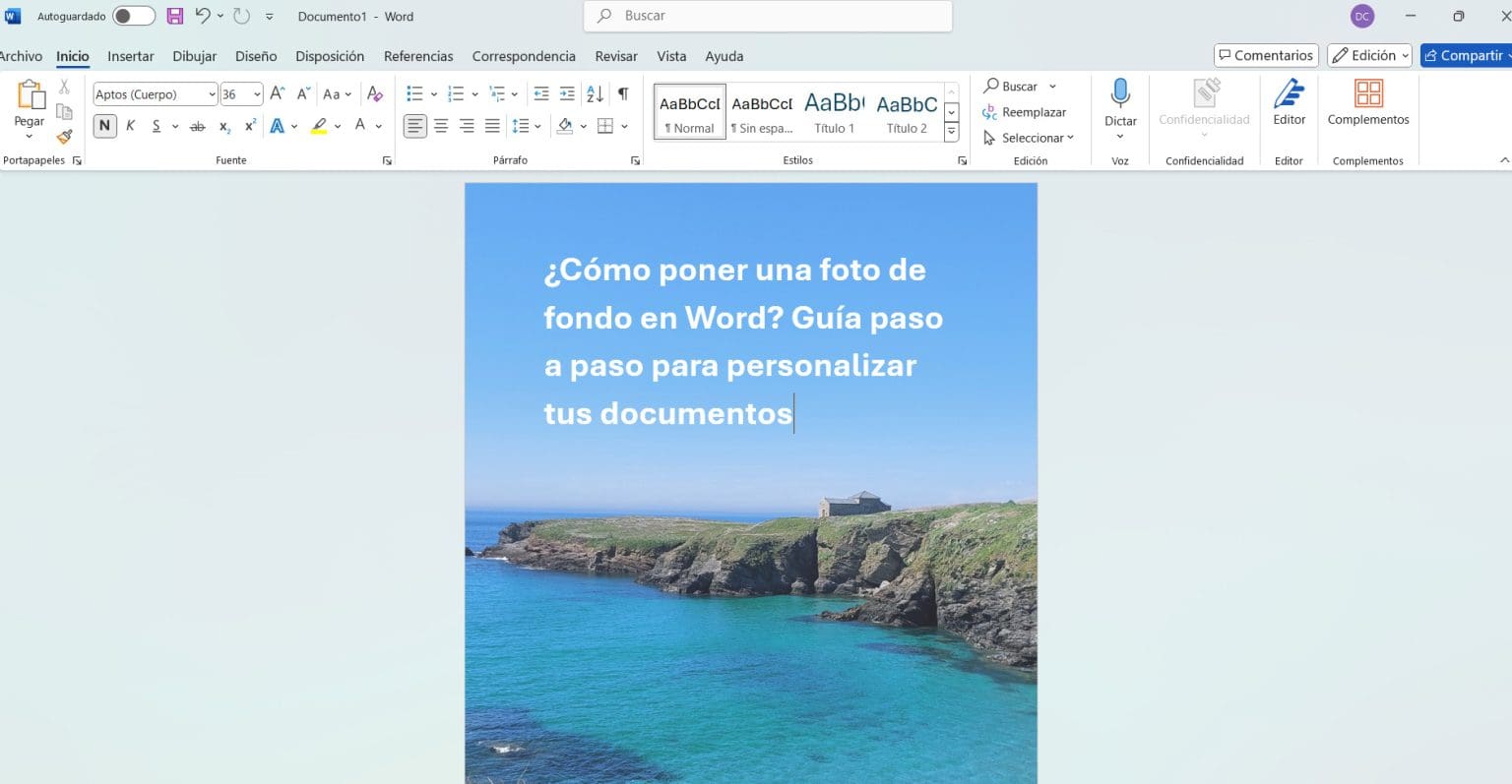 Cómo poner una foto de fondo en Word: Tutorial paso a paso