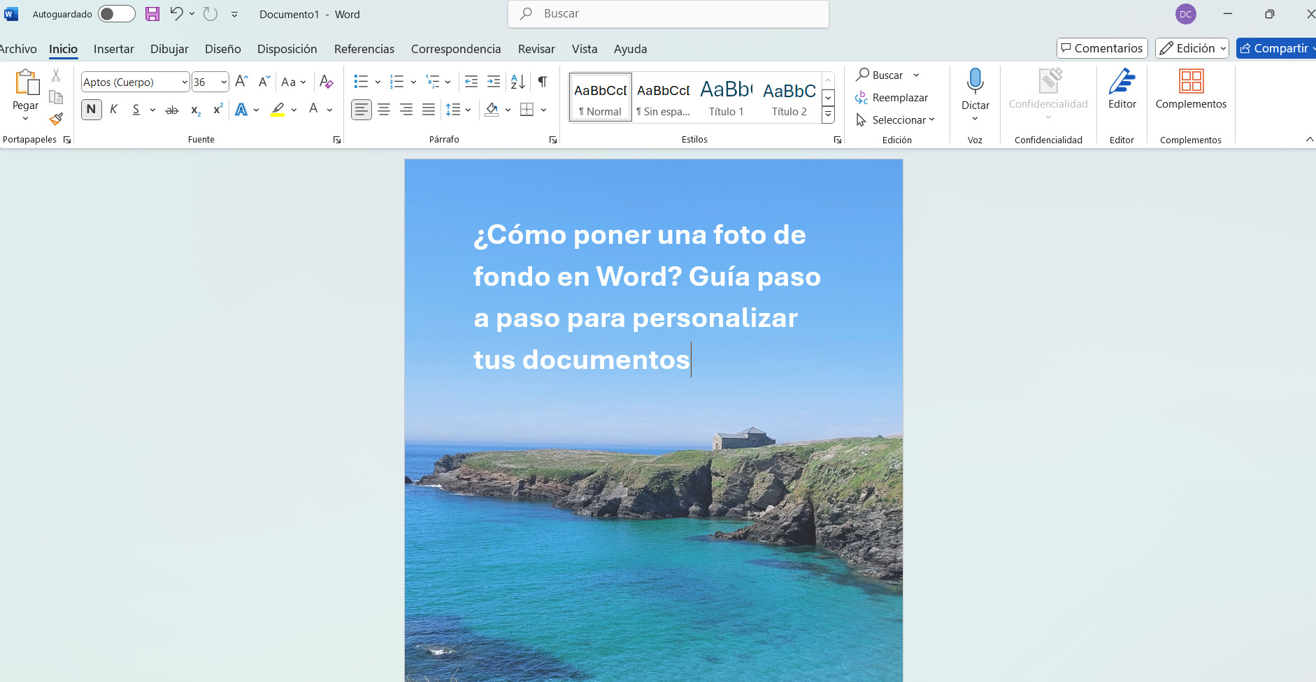 Cómo poner una foto de fondo en Word: Tutorial paso a paso