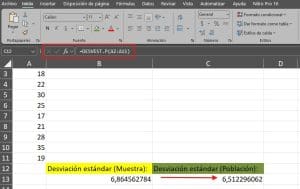 Desviación estándar en Excel: ¿Qué es y cómo se calcula?
